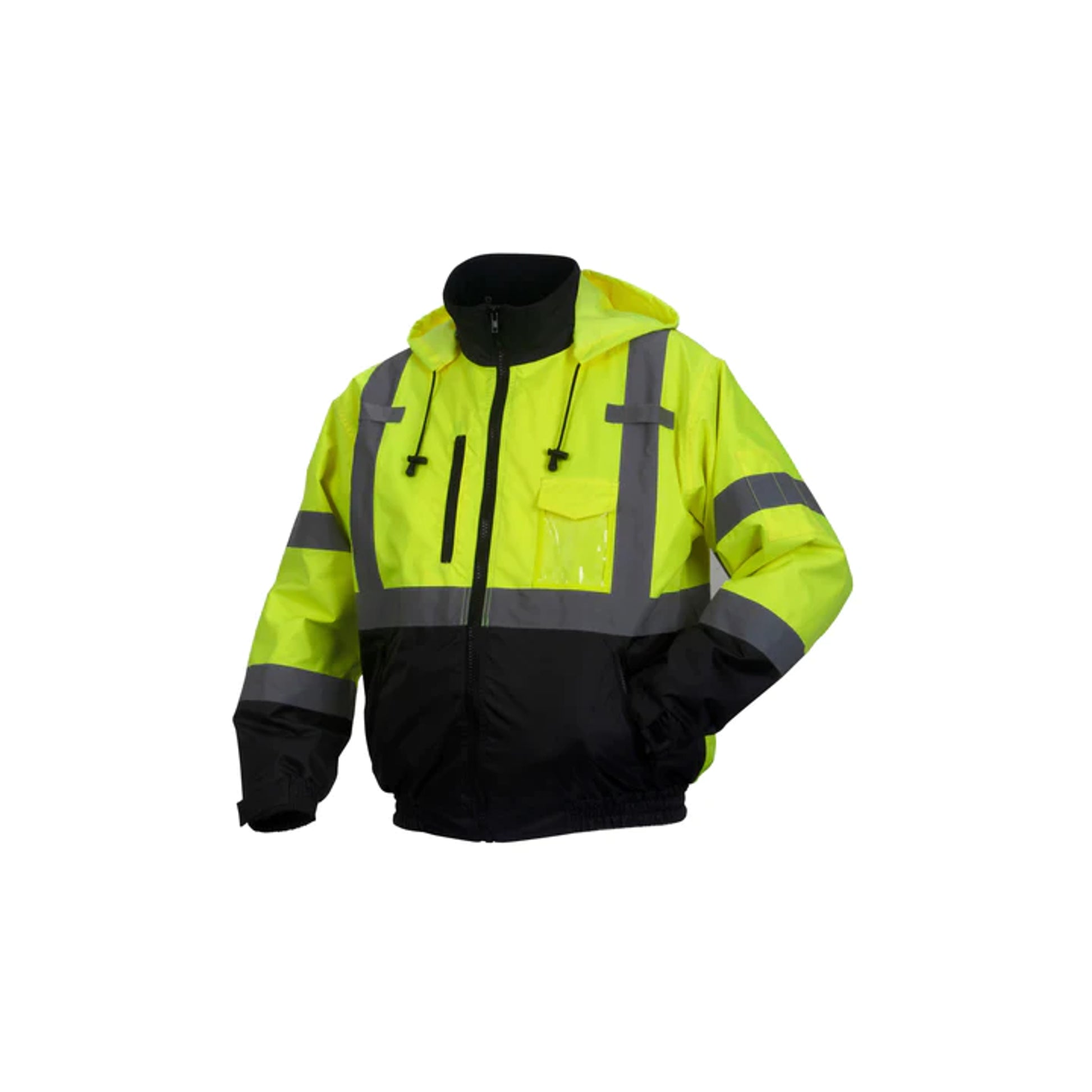 Pyramex RJ31H Heated Hi-Viz Lime Bomber Jacket w/Zip Out Fleece ...